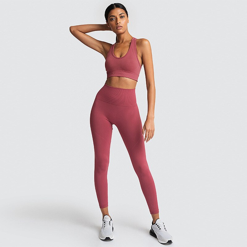 Women 2 Piece Sport Gym Clothes (Minimum order 500 set each color and ...
